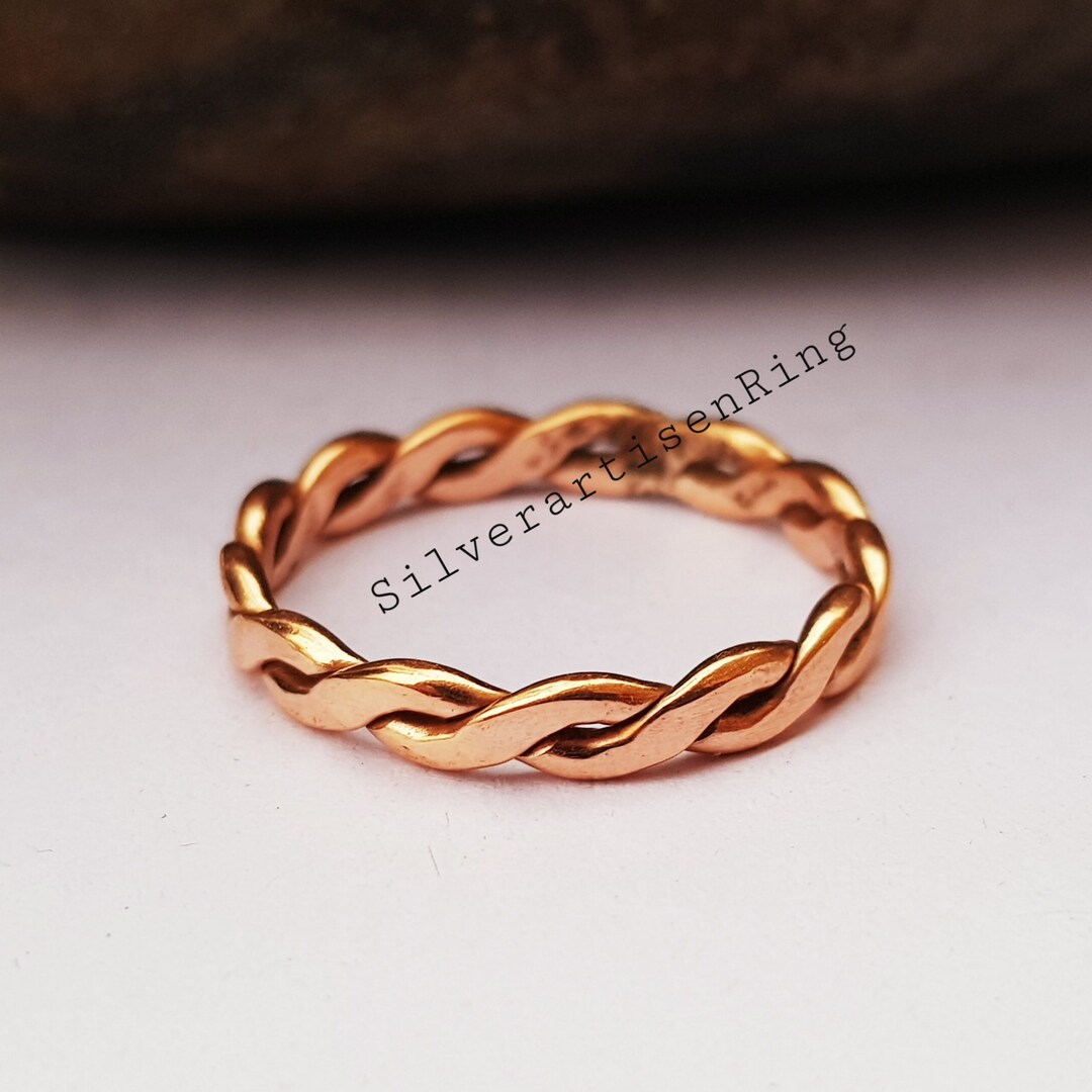 Copper Tensor Band Ring, Copper Spiral Ring, Women or Men Ring, Solid ...