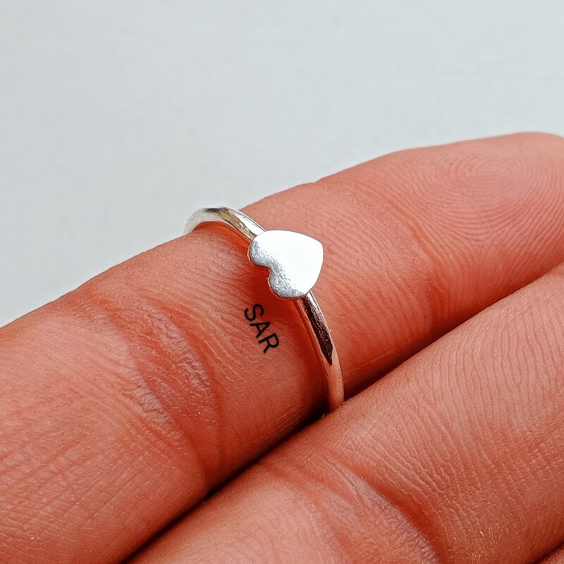Dainty Heart Ring - Etsy
