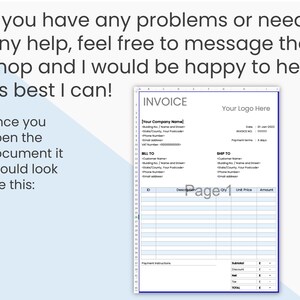 Invoice Template, Business Invoice, Invoice Template EXCEL, Invoice ...