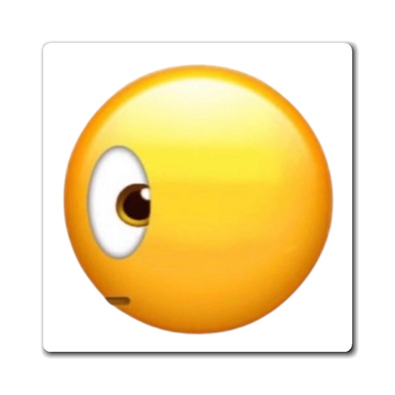 Side Eye Emoji Fridge Magnet, Side Eye Emoji, Side Eye Meme, Apple ...
