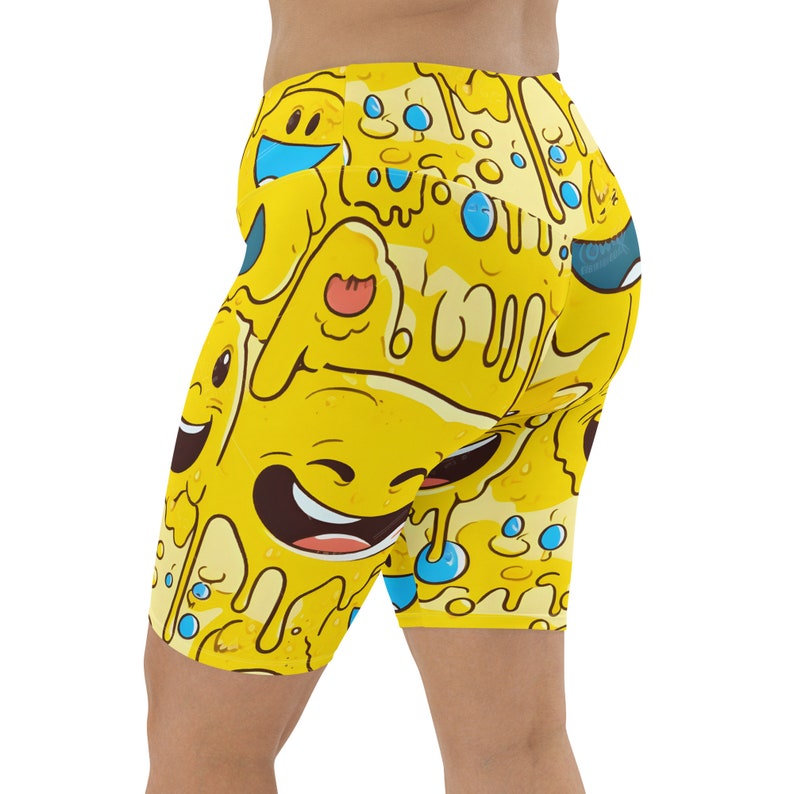 Women's Trippy Emoji Inspired Biker Shorts | Women's Yoga Shorts ...