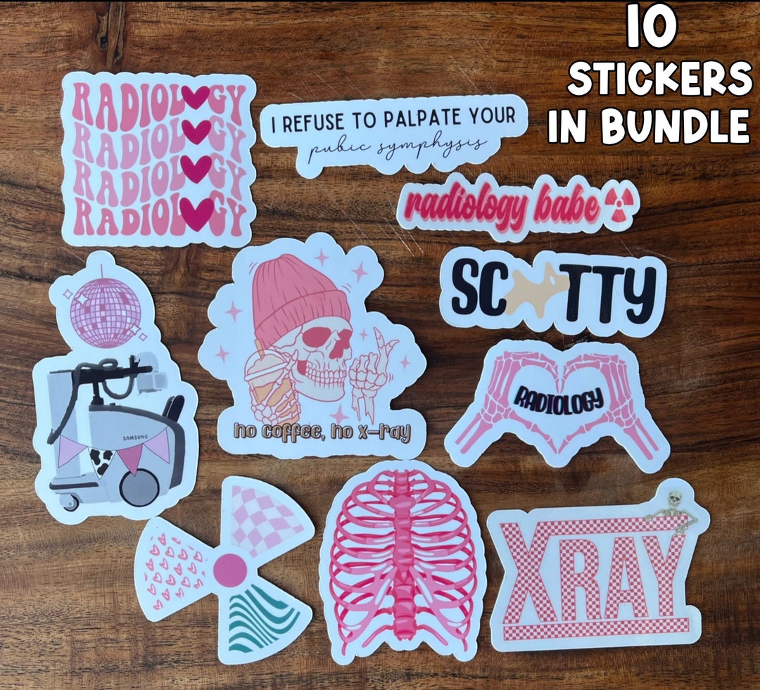 Radiology Girly Bundle Sticker Pack, Xray Sticker, Sticker, CT Sticker ...