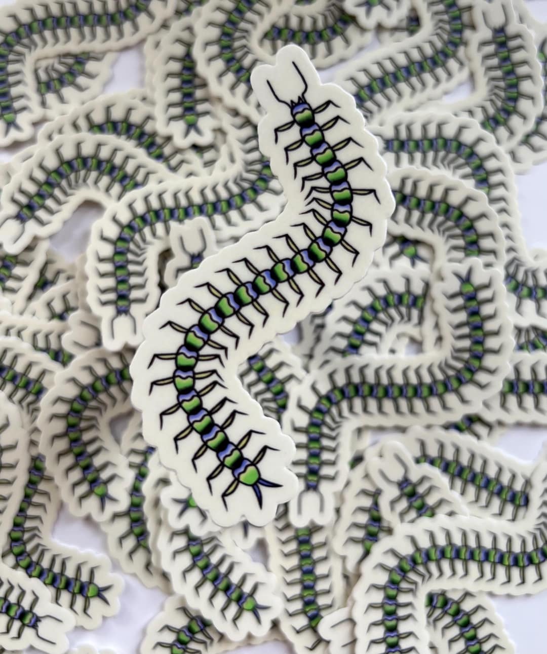 Creepy-crawly Centipede Vinyl Sticker - Etsy