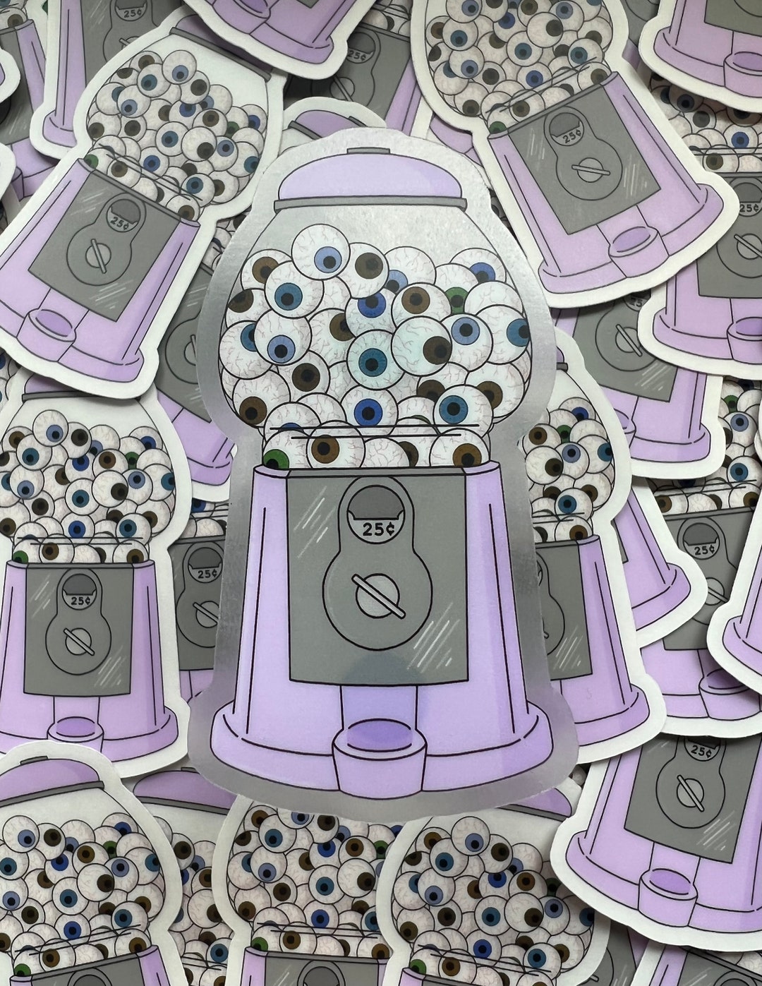 Eye Gumball Machine Clear Vinyl Sticker - Etsy