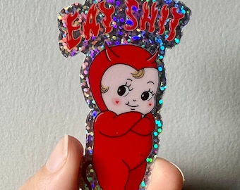 Kewpie Devil Baby Sticker Creepy Cute Goth Kewpie Art on Waterproof ...