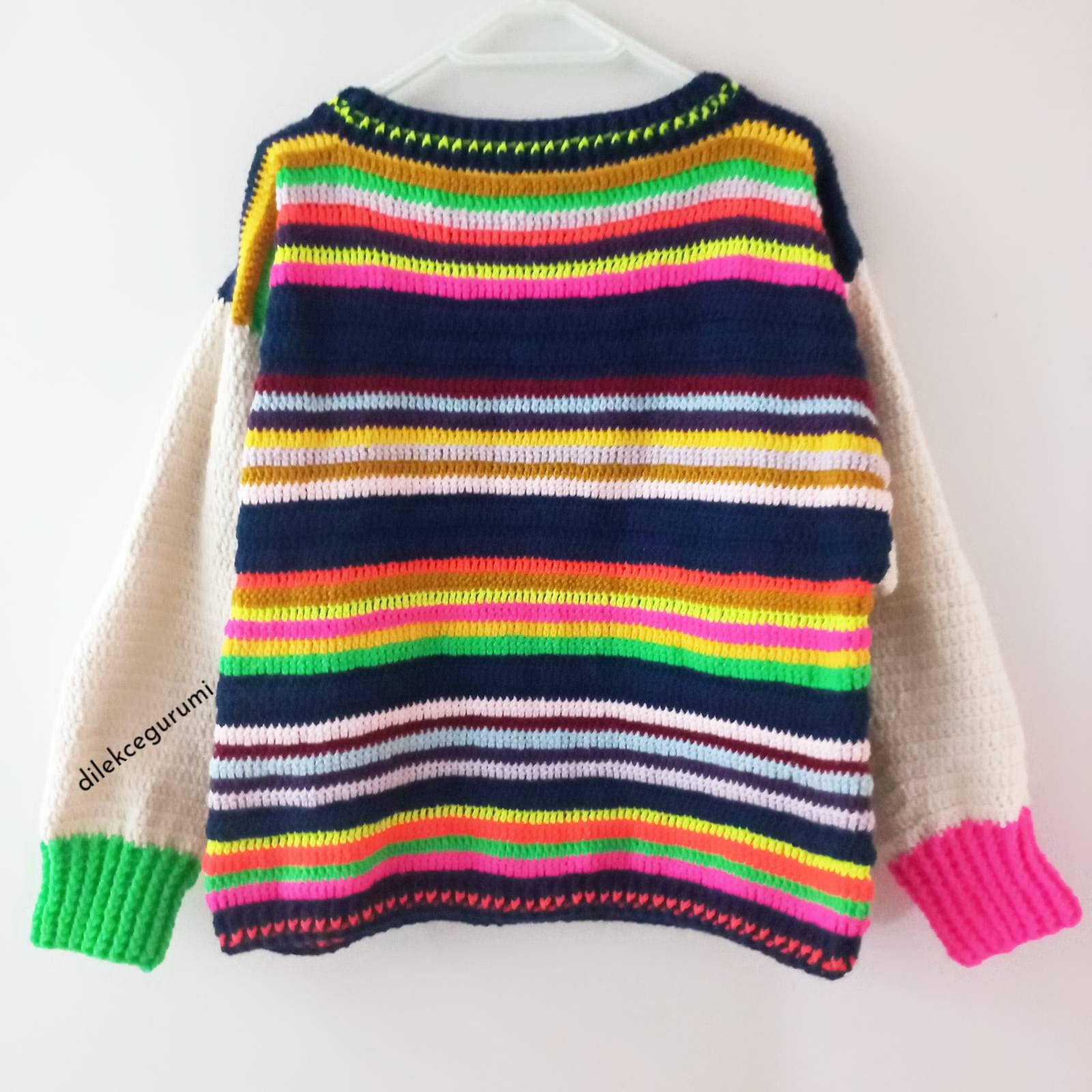 Colorful Crochet Sweaters Crochet Cat Sweaters Knitted - Etsy