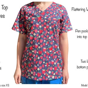 BLUEY SCRUB TOPS. 100% Cotton. for All Healthcare and Medical ...