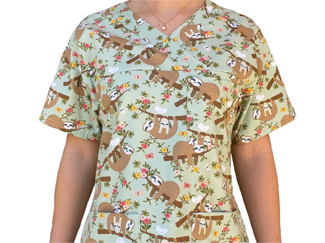 SLOTH SCRUB TOPS. for All Healthcare and Medical Professionals (nurses ...