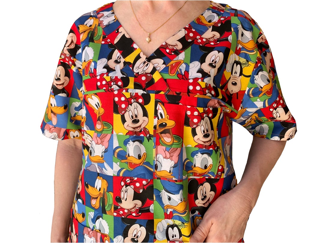 MICKEY MOUSE Scrub Tops. 100% Cotton. for All Healthcare and Medical ...