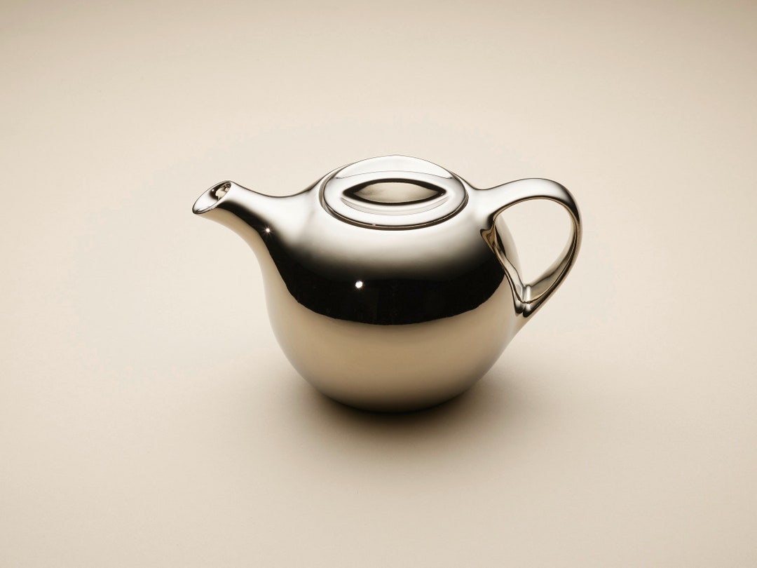 Handmade Teapot 'AURORA' Porcelain Titan Silver 0.8 Liters 4 People ...