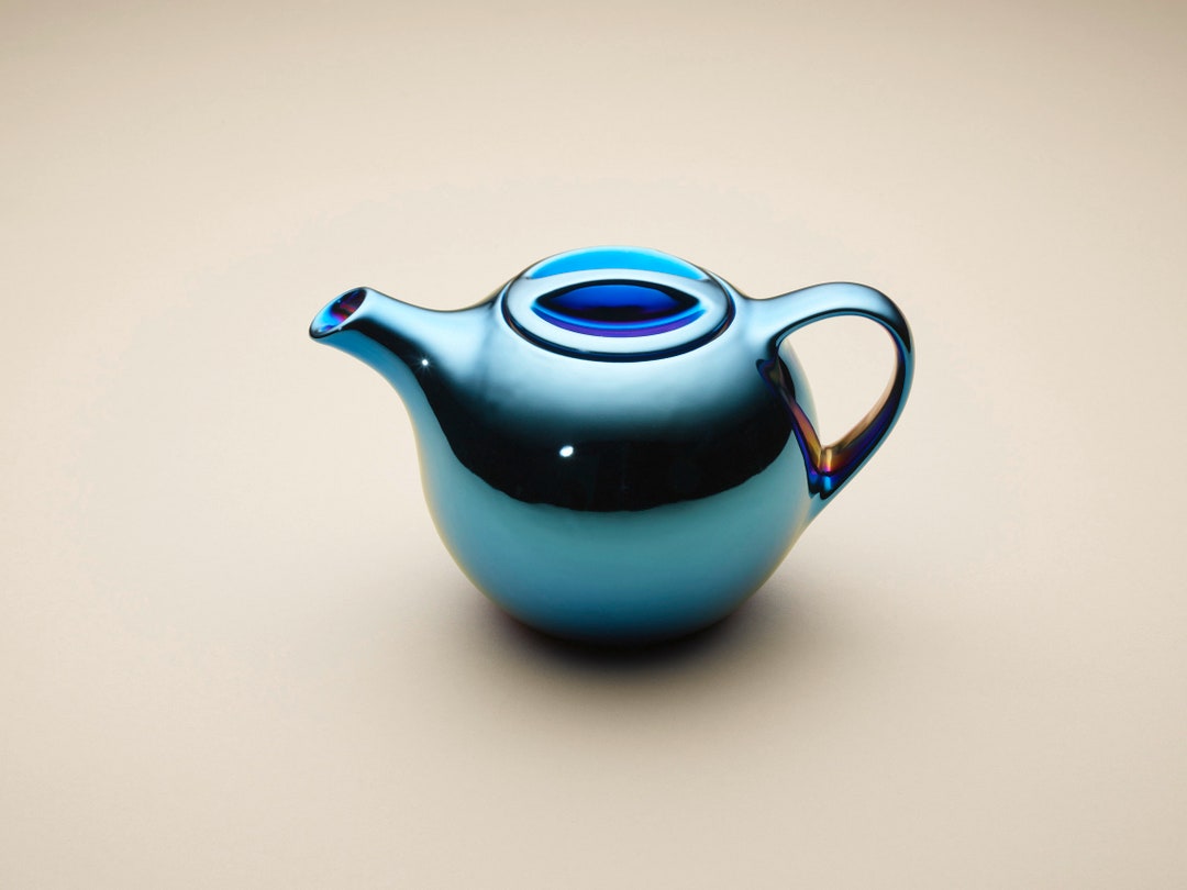 Handmade Teapot 'AURORA' Porcelain Titan Blue 0.8 Liters 4 People ...