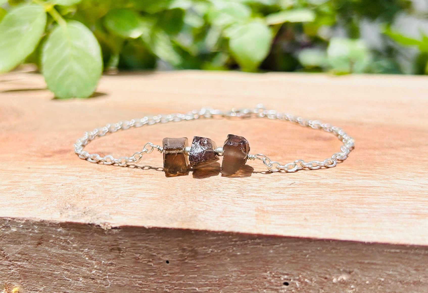 Smoky Quartz Bracelet, Smoky Quartz Faceted Rondelle Bead Bracelet ...