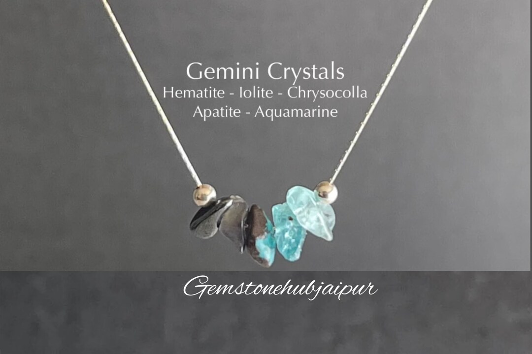 Gemini Necklace Raw Crystals Zodiac Sign Astrology Choker - Etsy
