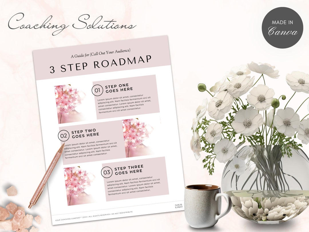 3-step Roadmap INSTANT DOWNLOAD Coaching Roadmap Canva - Etsy Australia