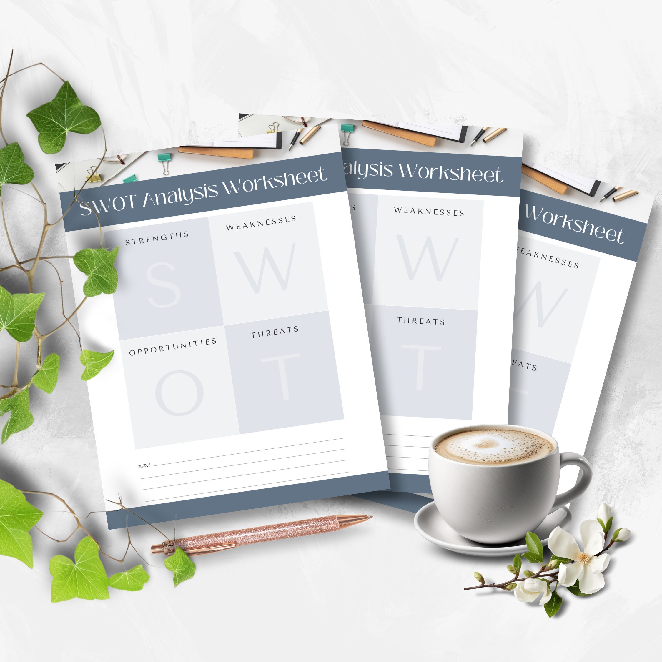 SWOT Analysis Coaching Worksheet Course Worksheet Canva - Etsy