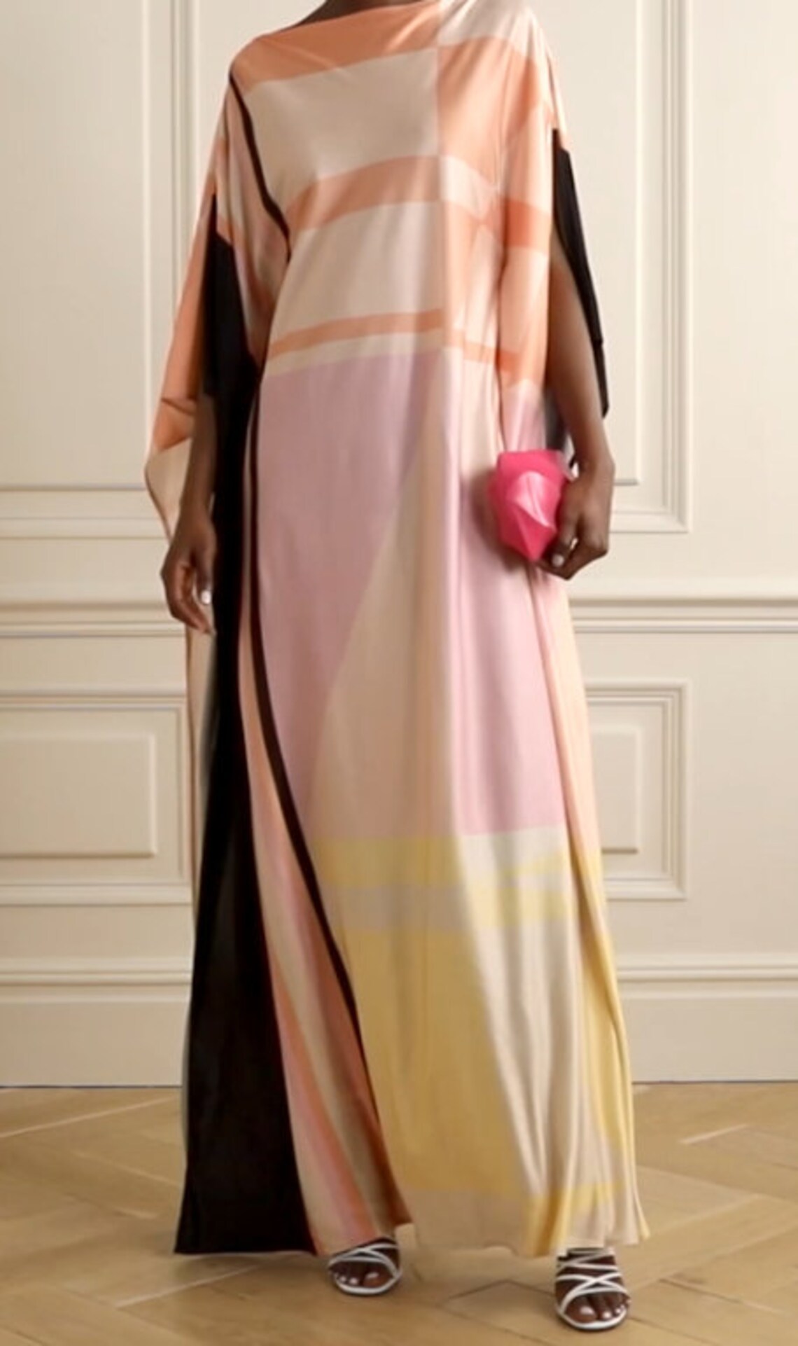 Designer Women Casual Dress Islamic Printed Beach Wear Cover-up Arabic ...
