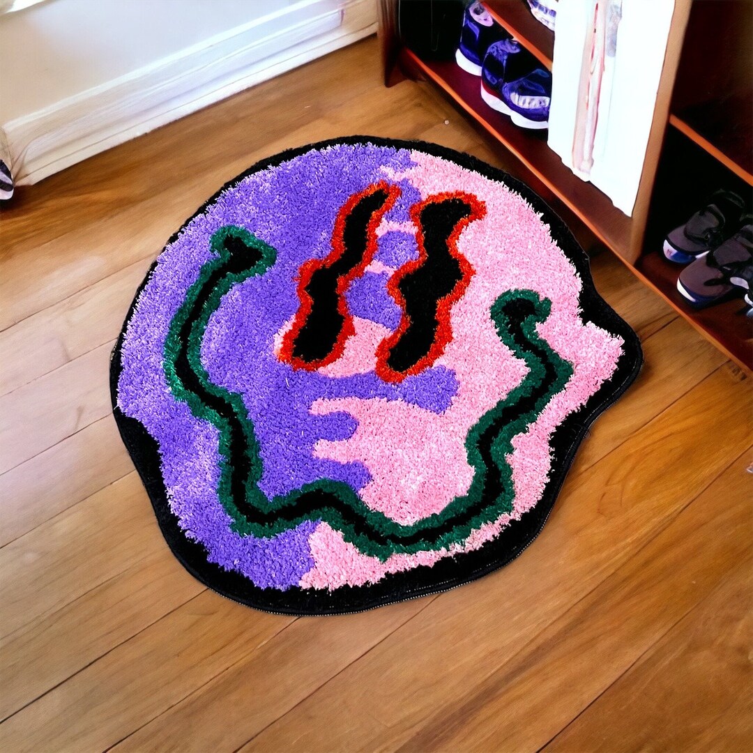 Super Soft Smiley Rug Tufted Fluffy Rug - Etsy