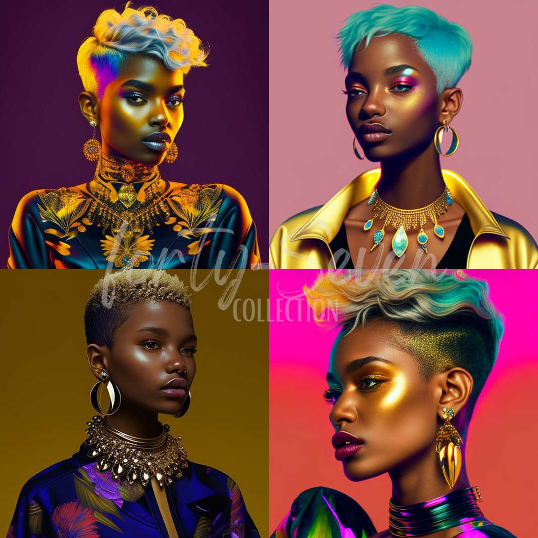 Black Girl Magic 90s Fashionistas Digital Download ~ 4 Separate Images ...