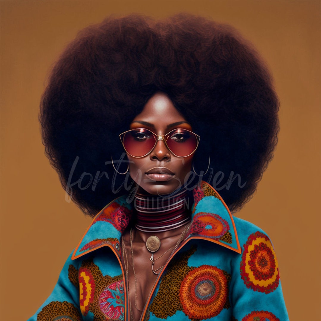 70s Fashion Diva Digital Image Black Girl Magic - Etsy