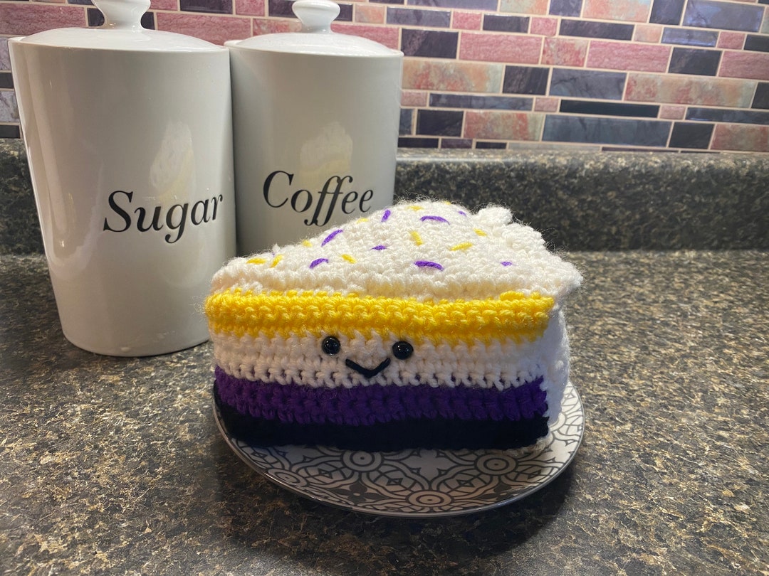 Little Gay Cake Non-binary Flag Cake Plushie - Etsy