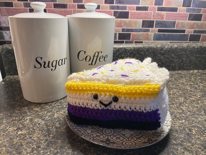 Little Gay Cake Non-binary Flag Cake Plushie - Etsy