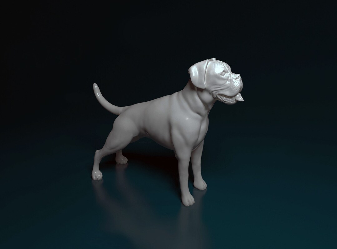 3D Printed Boxer Dog Sculptures: Unique Home Decor & Gifts for Dog ...
