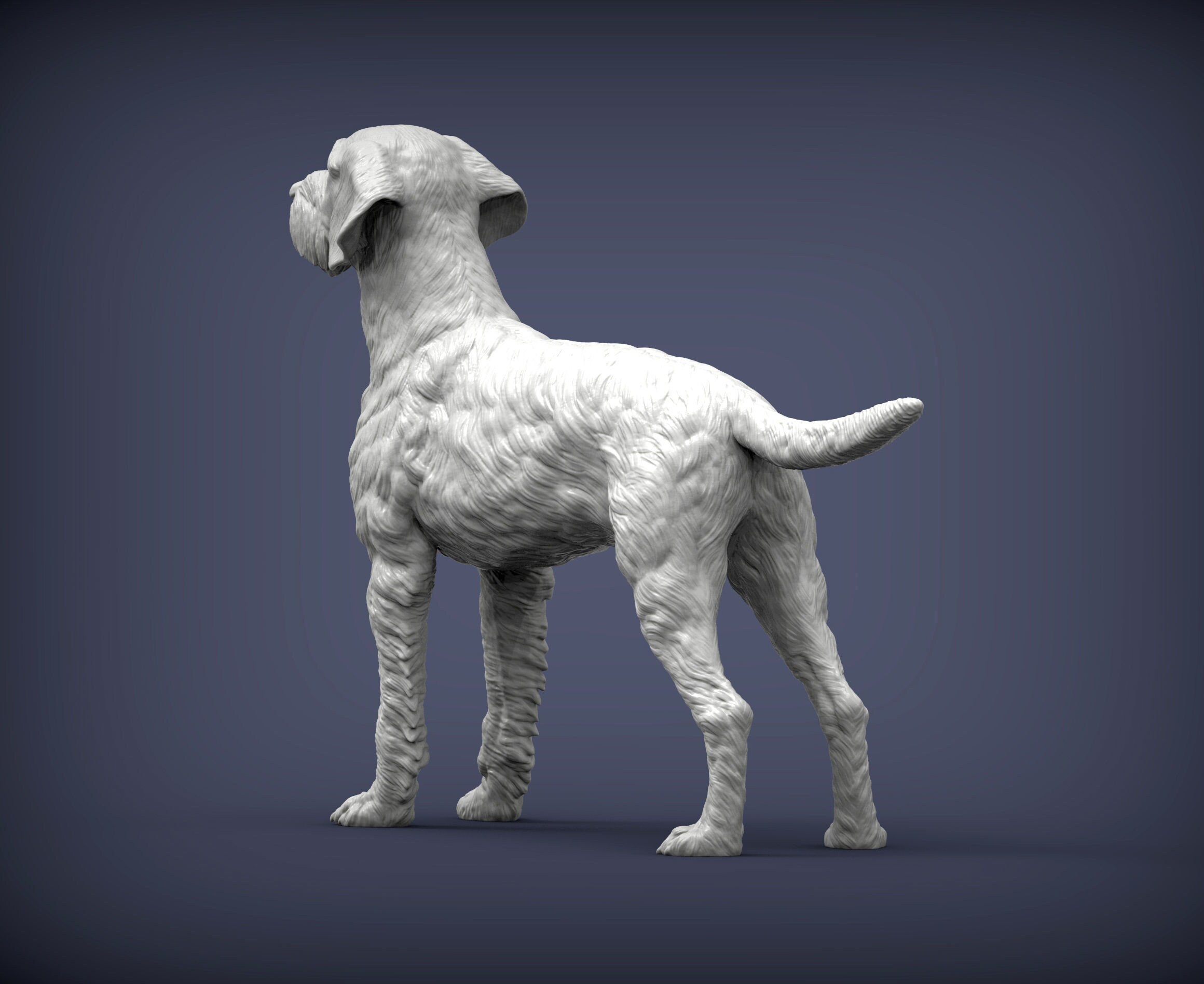 German Wirehaired Pointer Figurine Dog, Minimalist Dog Statue, Unique ...