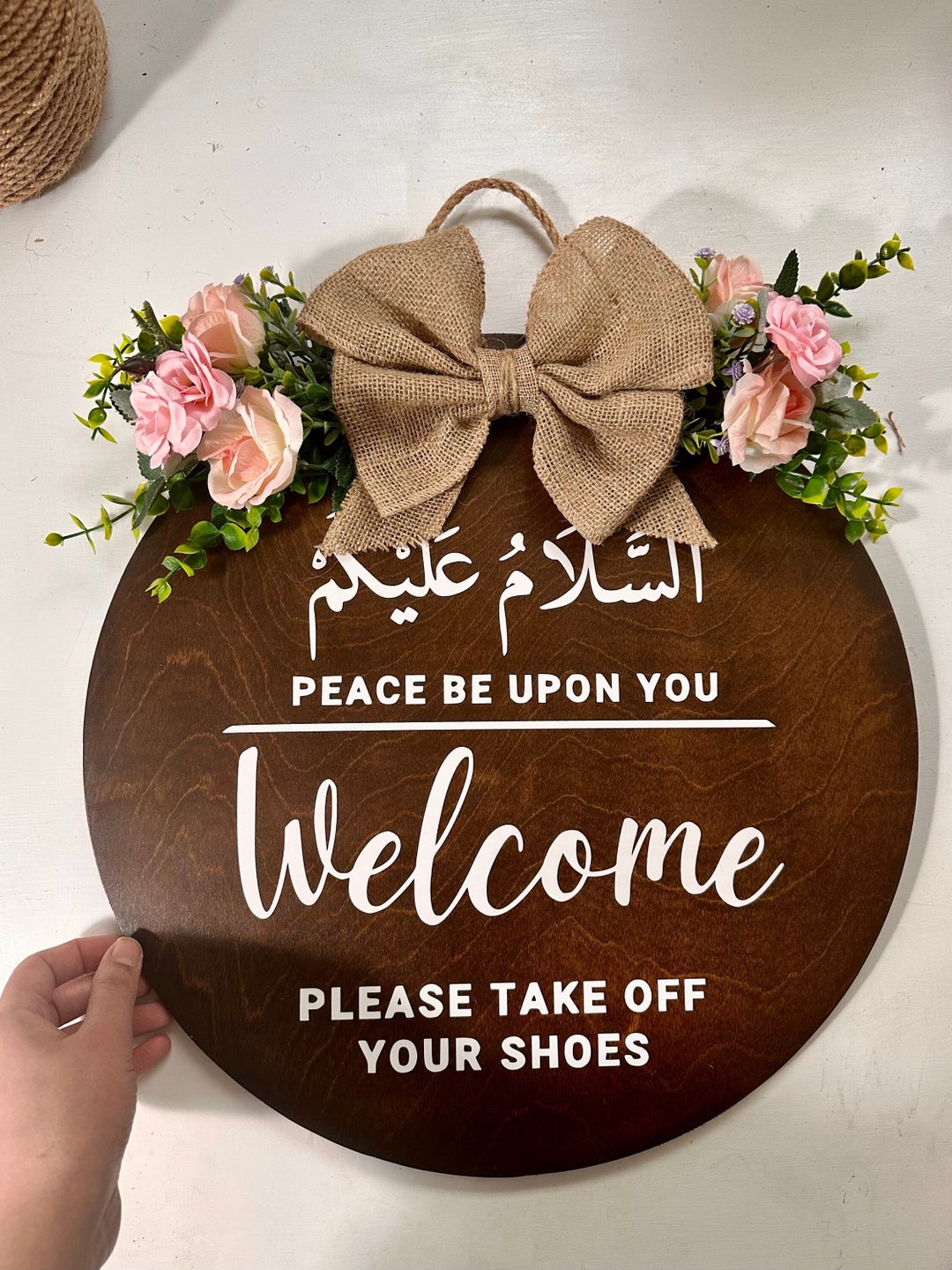 Large 16inch Welcome Sign Salaam Muslim Islamic Welcome Hanging Door ...