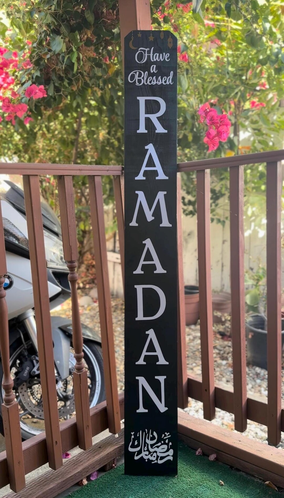 Ramadan Decor Welcome Tall Porch Sign Standing Door Entry Sign Wreath ...