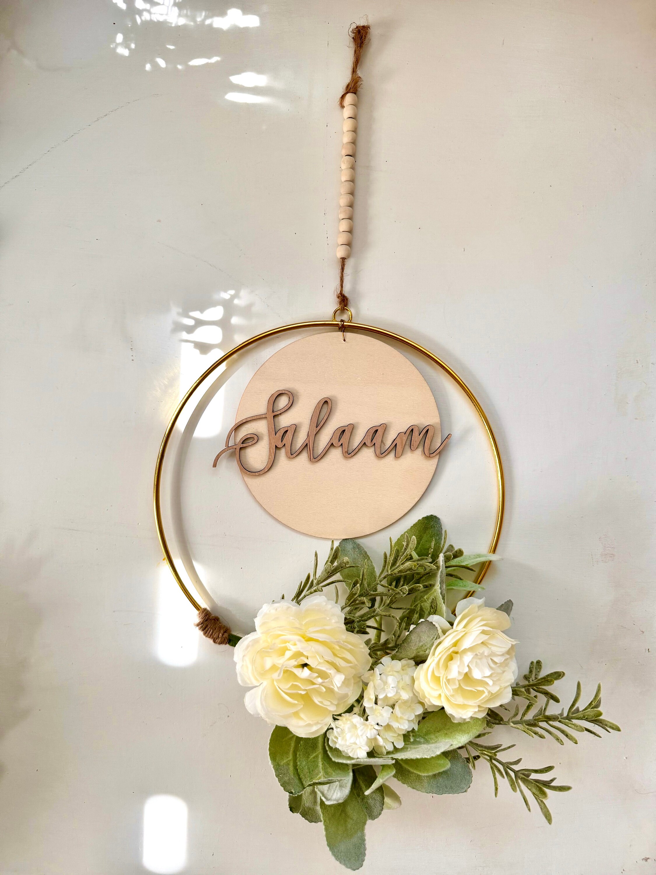 Welcome Sign Salaam Wreath Muslim Islamic Welcome Hanging Wall Sign ...
