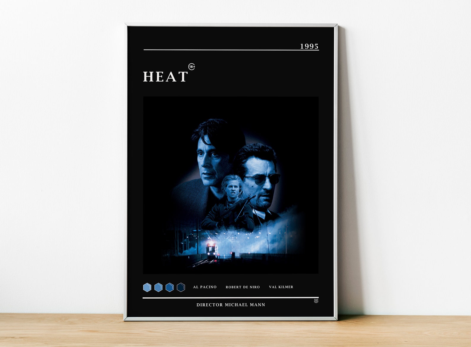 Heat Movie Poster / Modern Movie Poster Print / Heat Poster Wall Decor ...