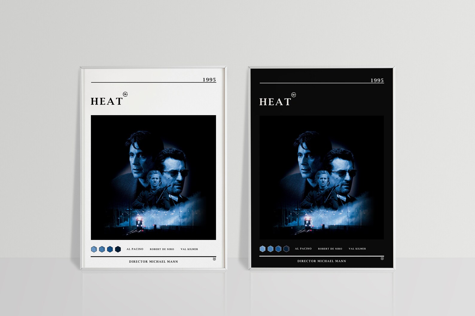 Heat Movie Poster / Modern Movie Poster Print / Heat Poster Wall Decor ...