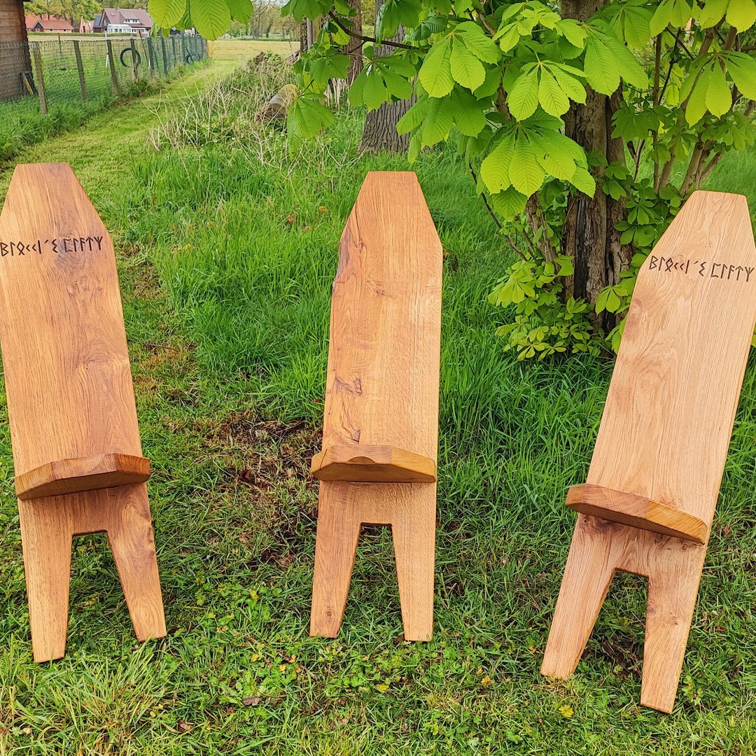 Viking Chair for Camping Garden Campfire Rustic Middle Ages Made of ...