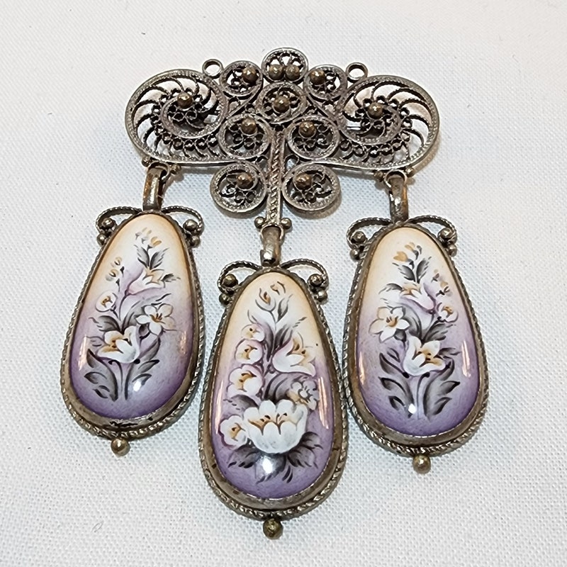 Porcelain Brooch - Etsy