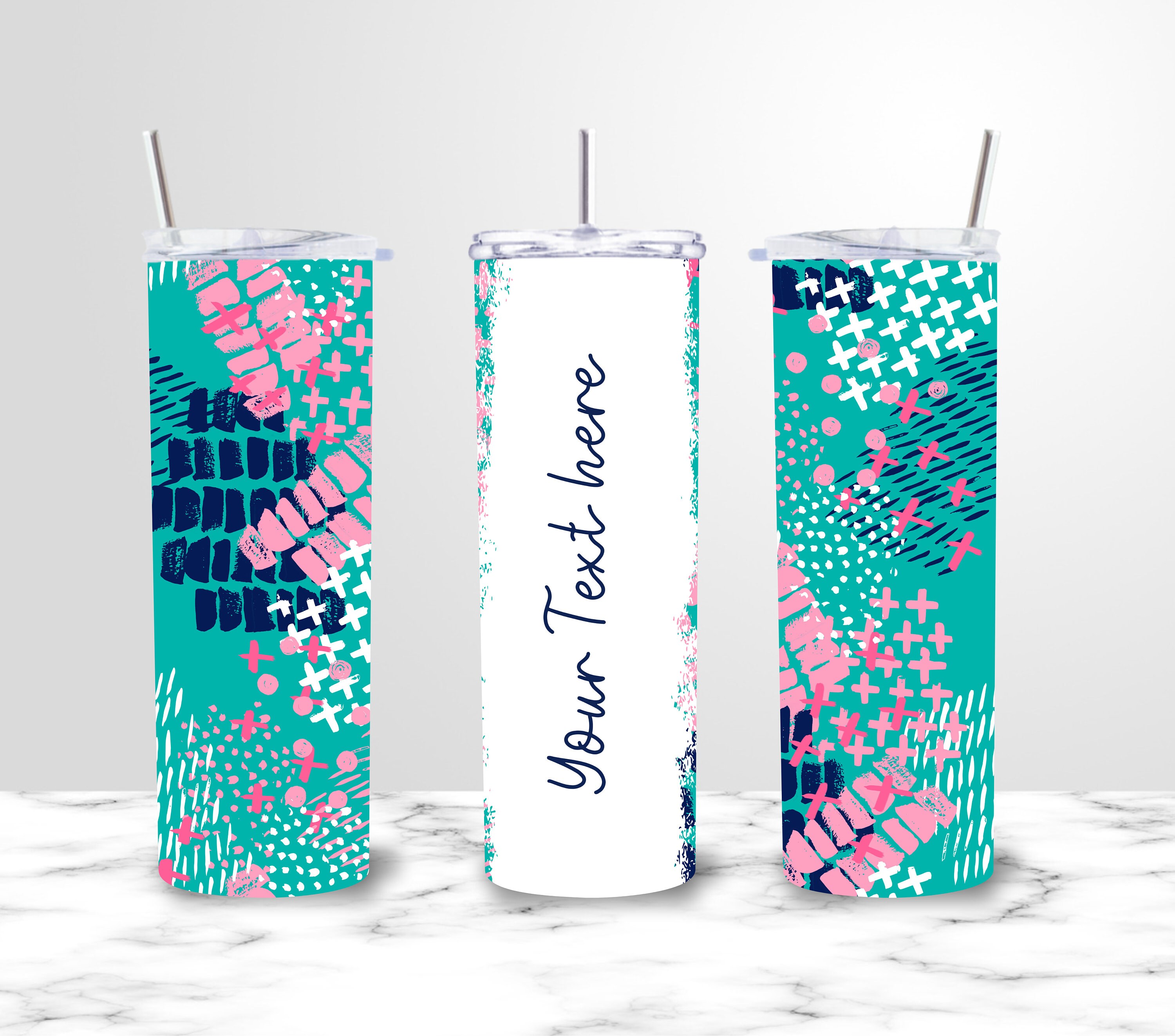 Blue Abstract Tumbler Wrap, Tumbler PNG Designs, 20oz Skinny Tumbler ...