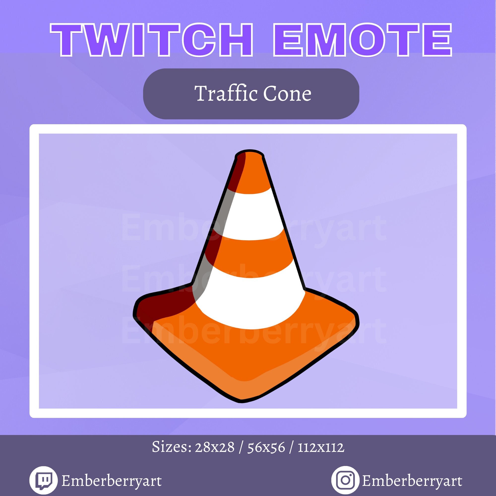 Traffic Cone Emote for Twitch Channel Points Youtube - Etsy