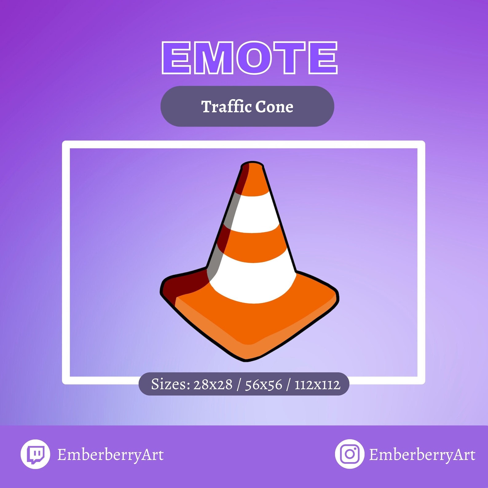 Traffic Cone Emote for Twitch | Channel Points | Youtube | Discord ...