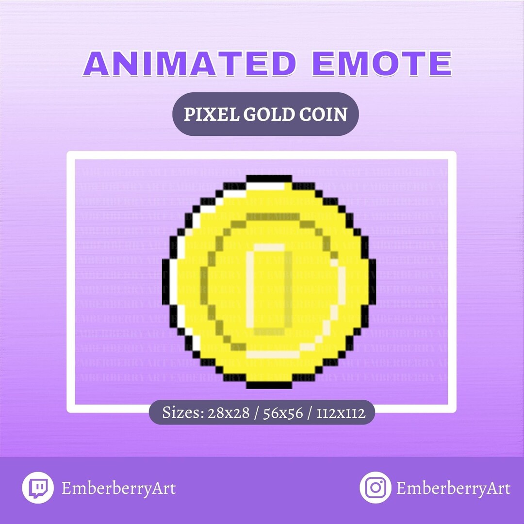 Animated Pixel Gold Coin for Twitch | Channel Points | Youtube ...