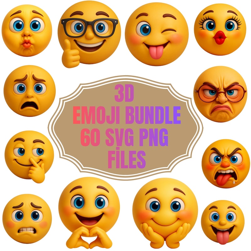 Emoji Smile Stickers - Etsy