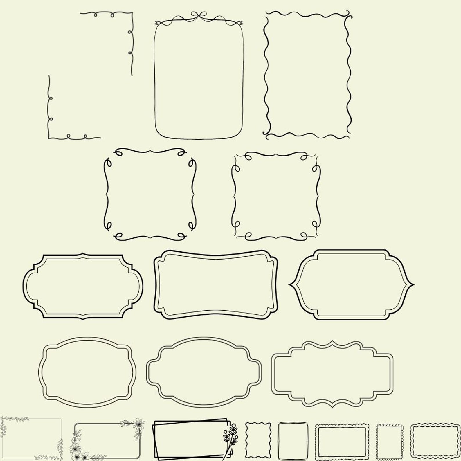 Classic Frames Svg Bundle, Label Frame Png, Label Borders Svg ...