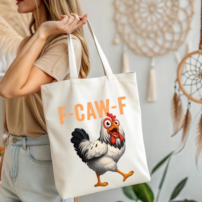 Trendy Funny F-caw-f Chicken Bundle PNG, Funny Screaming Chicken PNG, F ...