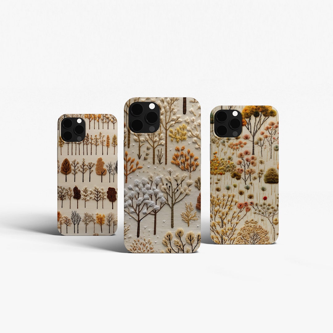Embroidery Style iPhone Case,vintage Plant Art iPhone Case,minimalist ...