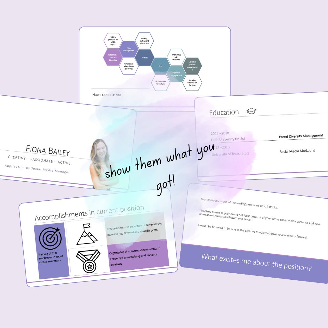 Application Template With Pitch Resume CV Pitch Powerpoint Editable ...