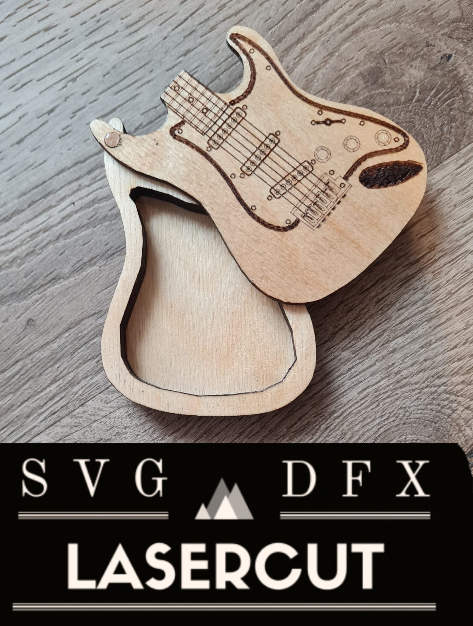 Plectrum Box Music SVG DXF Instruments Laser Cut Laser - Etsy