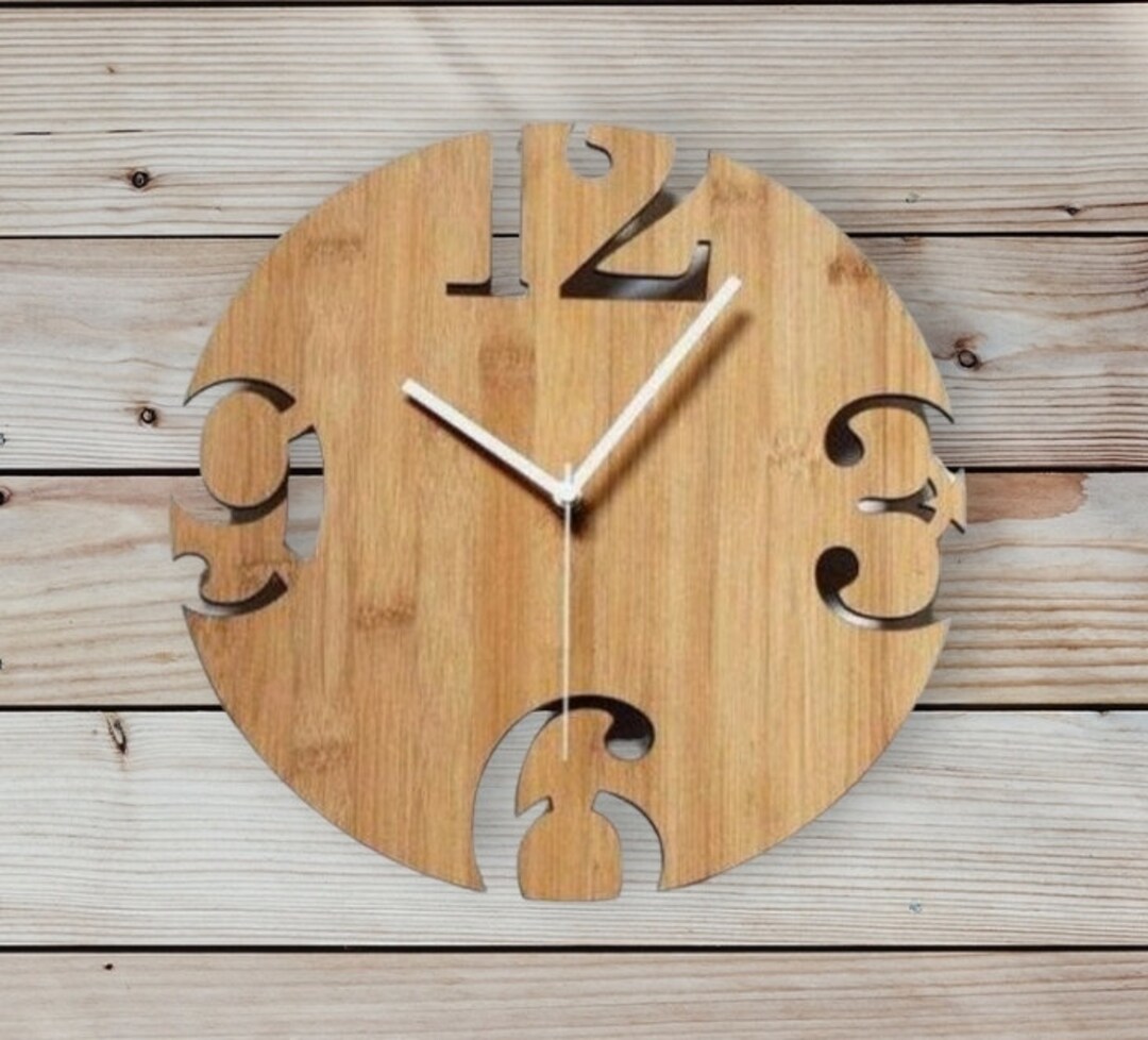 Uhr mit großen Zahlen, SVG, DXF - Etsy.de