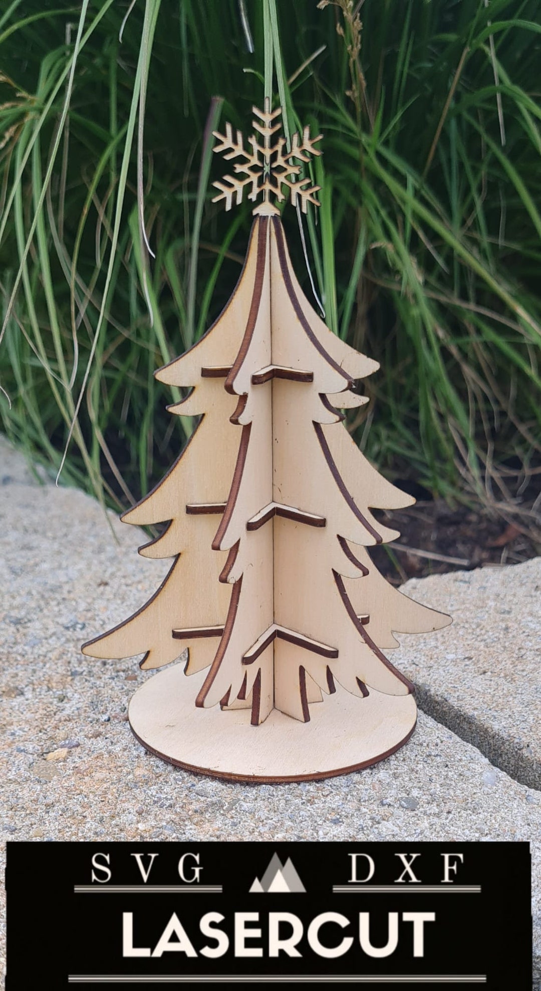 Sapin de Noël en 2,3 et 4 mm, laser, découpe laser, SVG, DXF, cadeau ...