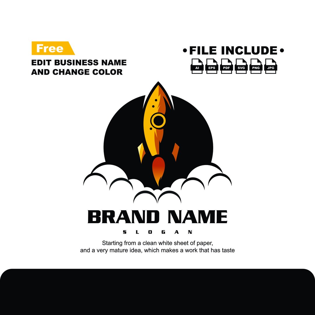 Rocket Logo Template - Rocket SVG - Logo Branding - Etsy