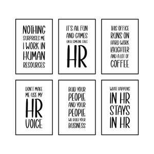 HR Office Decor, Human Resources Wall Art, Printable - Etsy