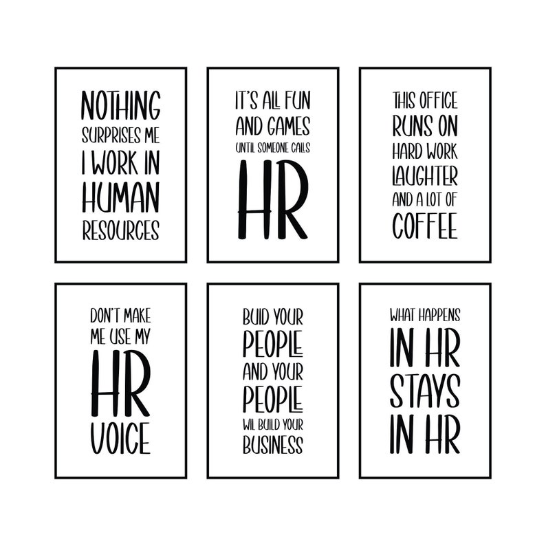 HR Office Decor, Human Resources Wall Art, Printable - Etsy