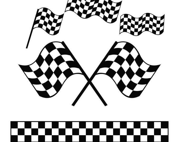 Nascar Racing Flags Start and Finish SVG - Etsy Canada